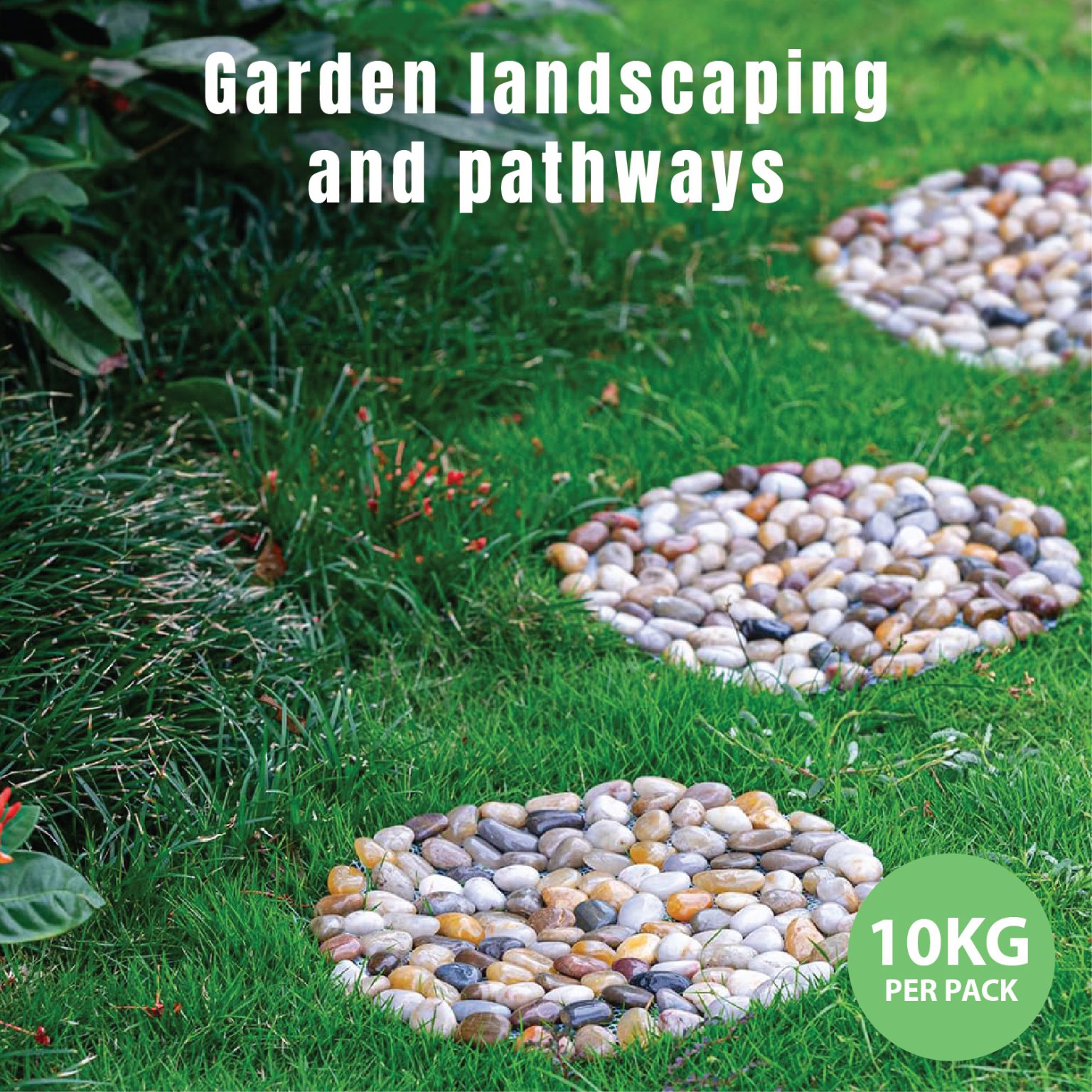 Pebbles & Stones for Gardening (Bright and Colorful) - 20~30mm - Greenspade